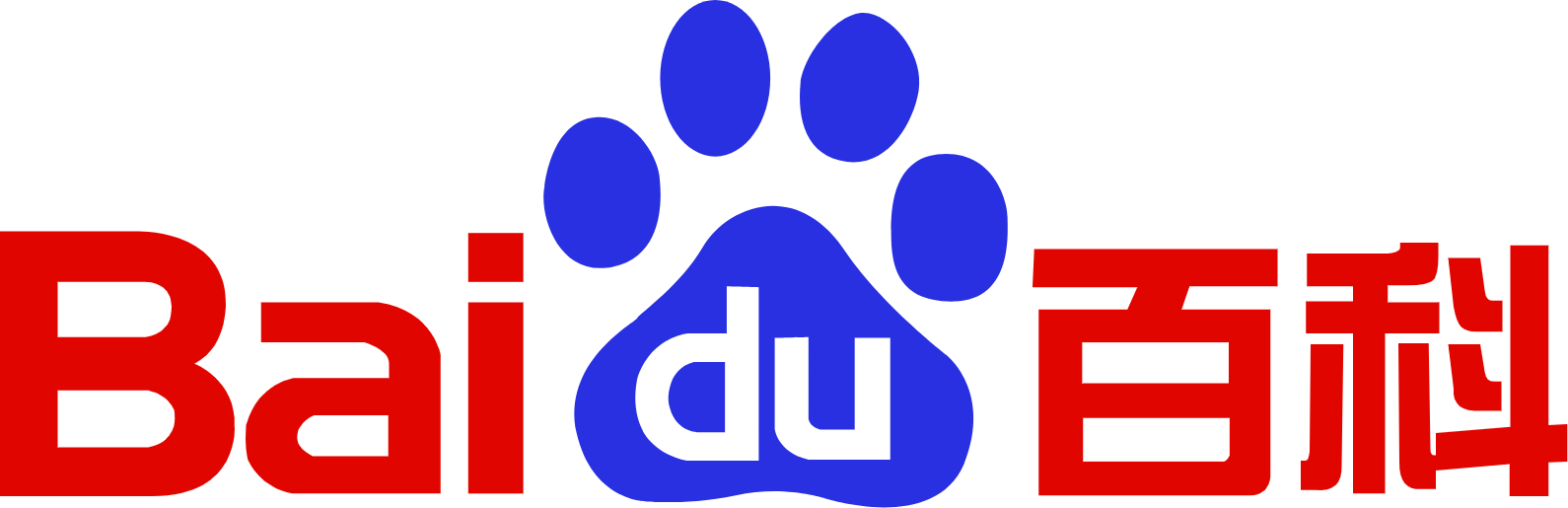 Baidu logo in transparent PNG and vectorized SVG formats